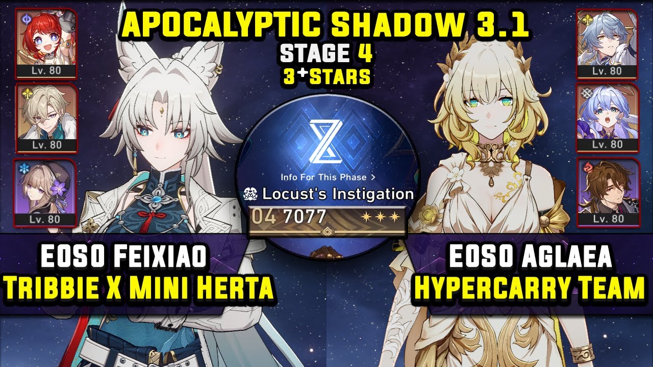 E0 Feixiao Carry W Tribbie And E0 Aglaea Carry 3 Stars Apocalyptic