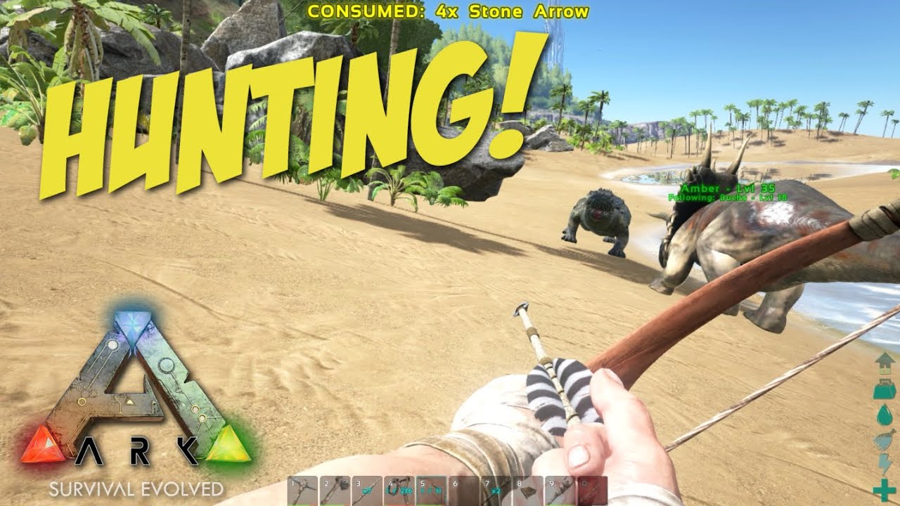 Ark Survival Evolved: Part 4 - HUNTING GIANT ALLIGATORS! - YouTube
