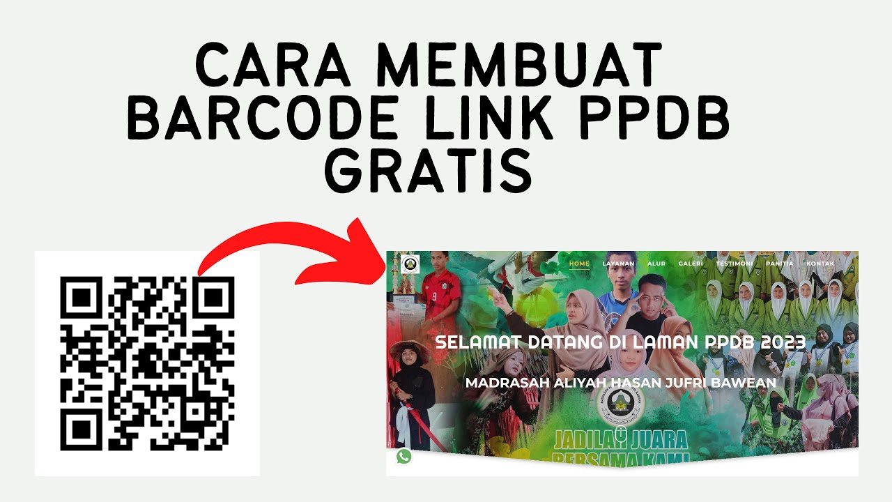 Cara Membuat Barcode Link PPDB Gratis - YouTube