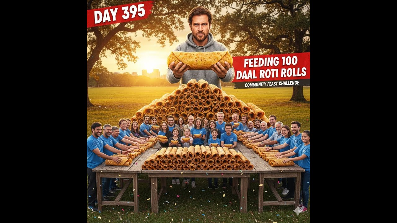 Cooking 100 daal roti rolls for the homeless (Day 395 Ride-along) - YouTube