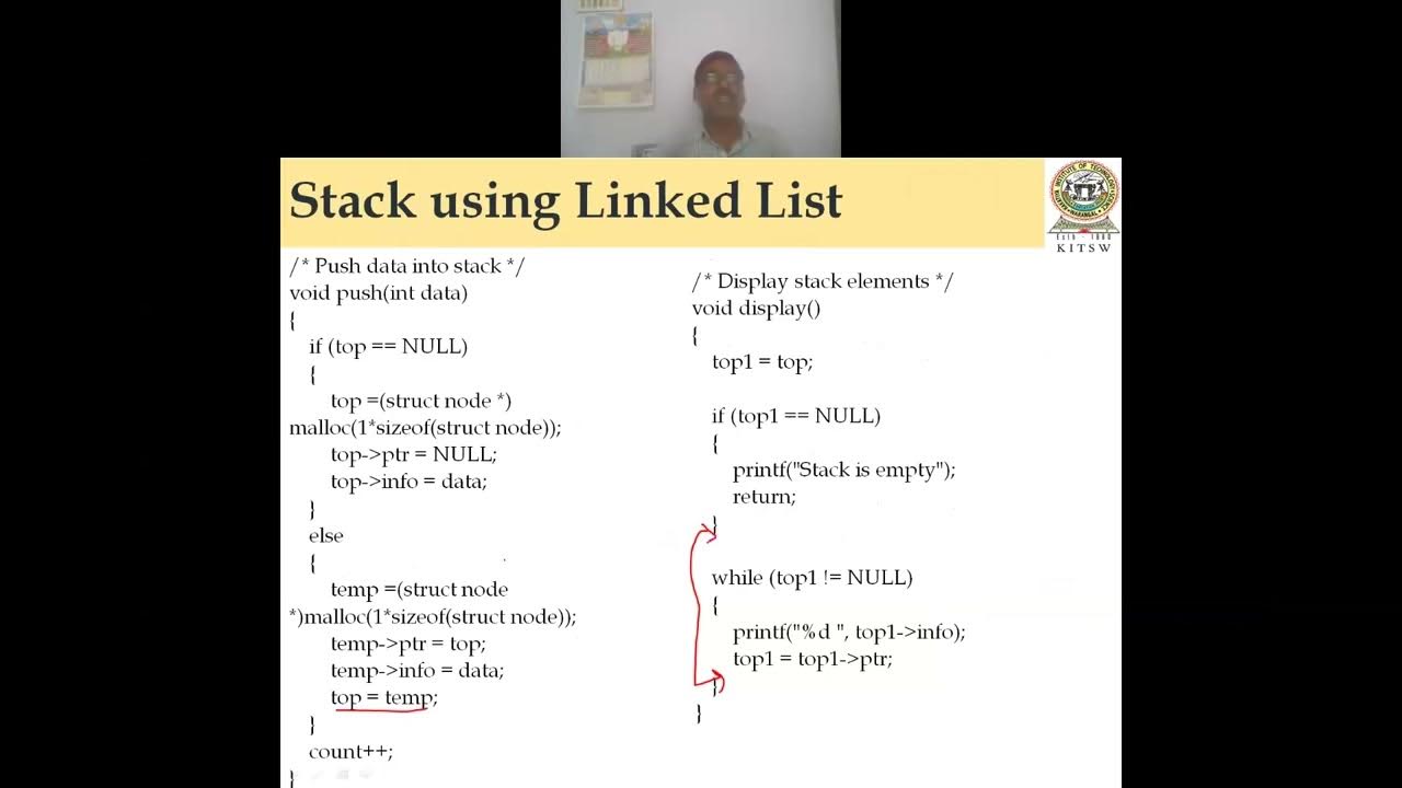 DS_CDT29 Stack Implementation using SLL - YouTube
