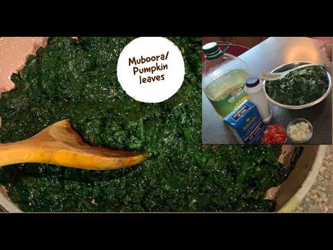 How To prepare and cook Muboora (Pumpkin leaves) - YouTube