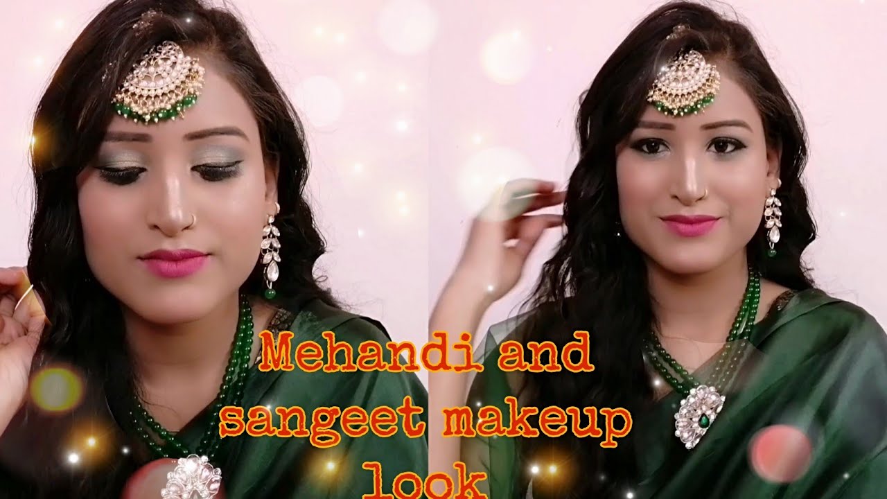 Mehandi and sangeet makeup look |step by step makeup tutorial |Episode ...
