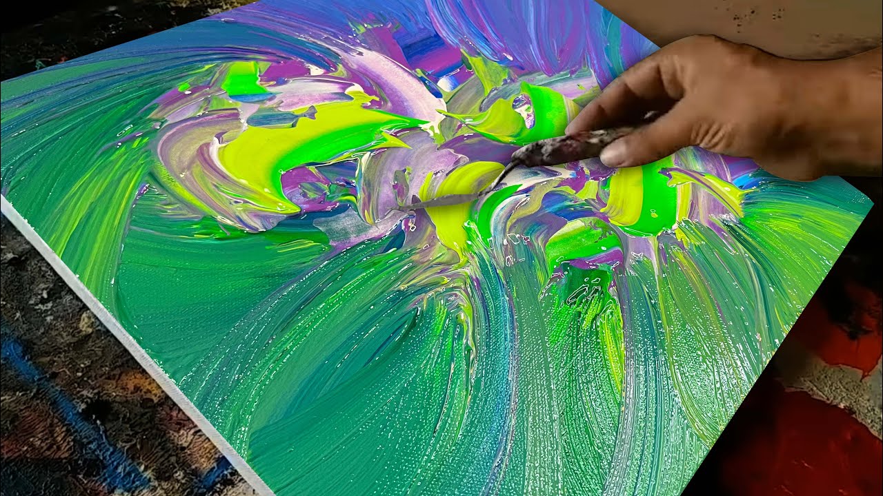 Easy Energetic Painting / 175 / For Beginners / Acrylics / Abstract ...