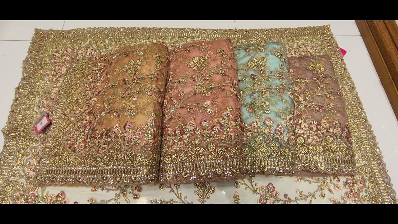 Exclusive Bridal Net Saree Collection || Latest Indian Net Saree ...