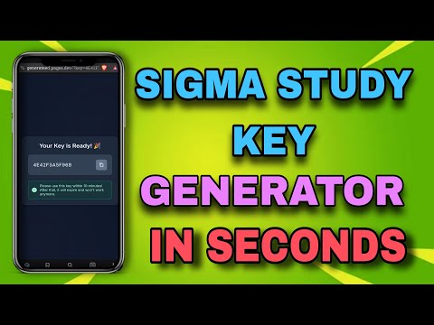 🔐 Sigma Study Key Generator in Seconds | Fast & Free Unlock Tool
