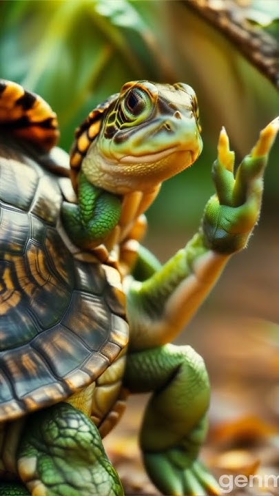 The shy little turtle 🐢 - YouTube