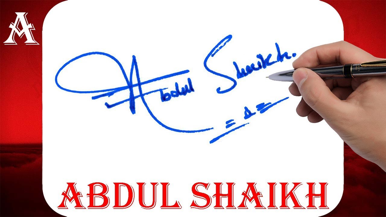 Abdul Shaikh Name Signature Style | A Signature Style | Signature Style ...