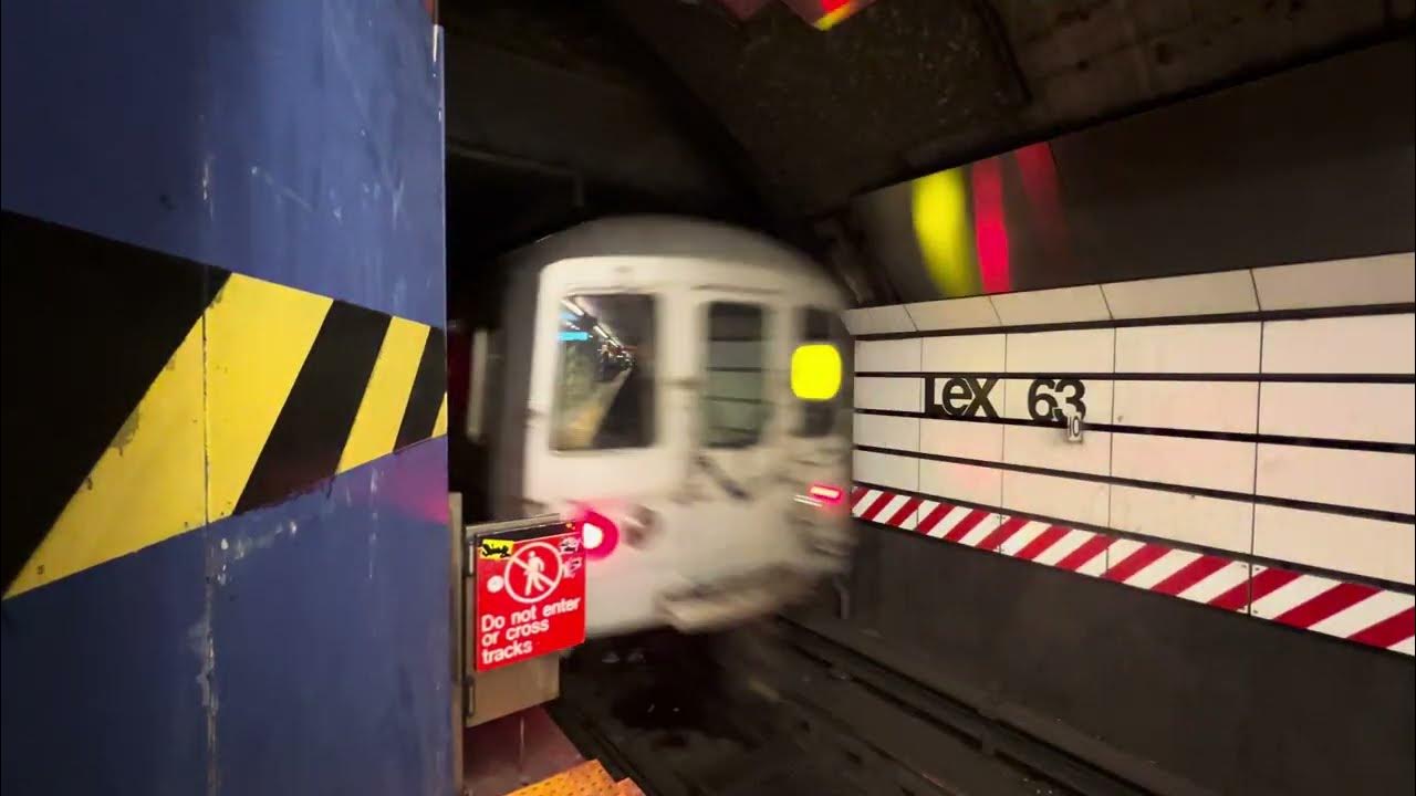 MTA New York City Subway Coney Island Bound Pullman Standard R46 (Q) Train @ Lexington Ave-63 St ...