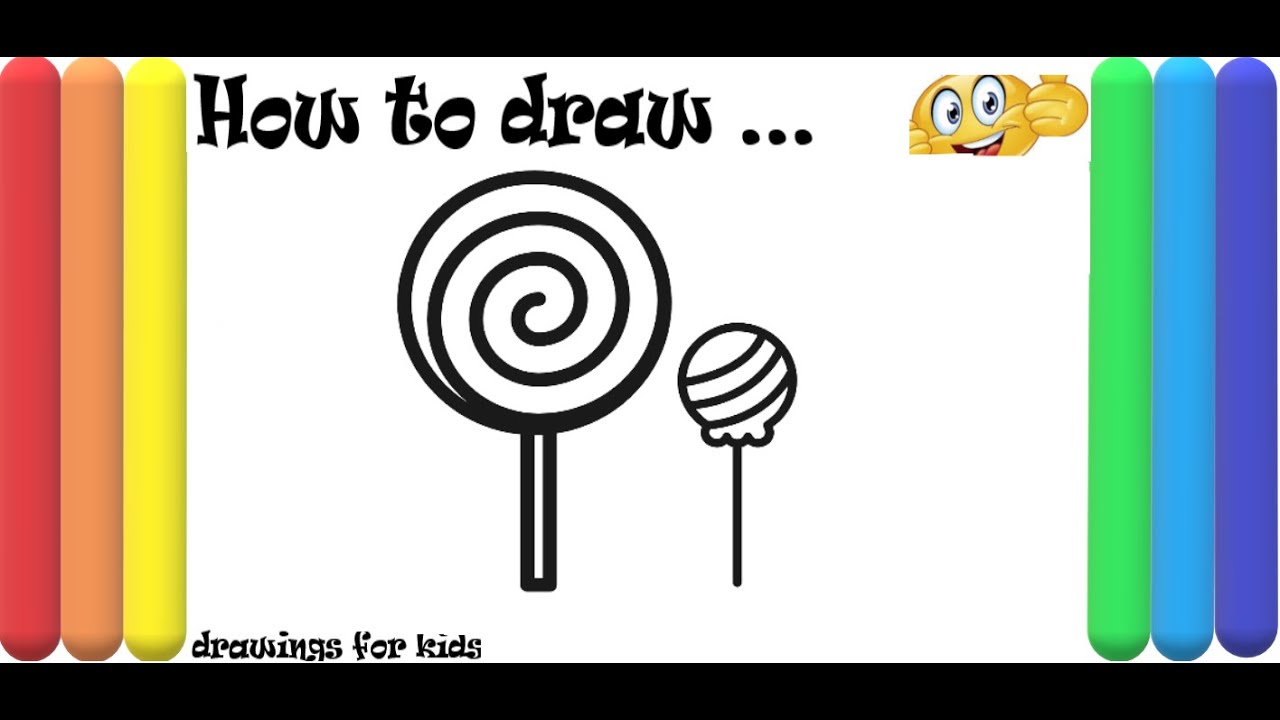How to draw a lollipop?A very easy drawing.Enjoy! - YouTube