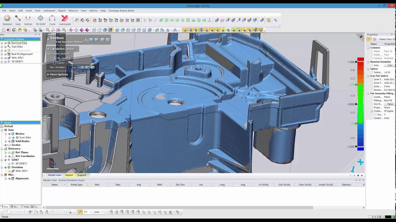 Geomagic Verify | plastic part inspection report - YouTube