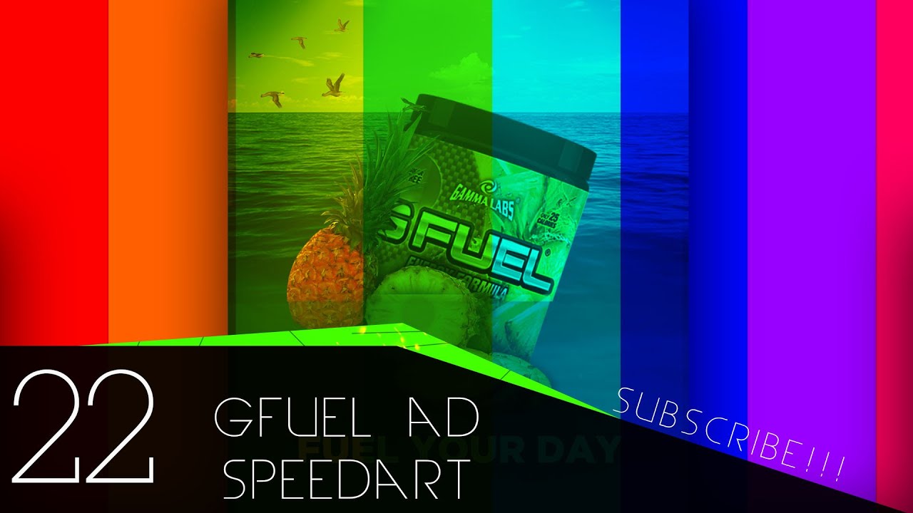 Pineapple Gfuel Ad Speedart 22 - YouTube