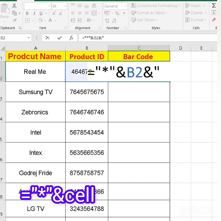 How to Create Bar Code in Excel - Interview Question #excel #shorts #exceltips #exceltutorial ...