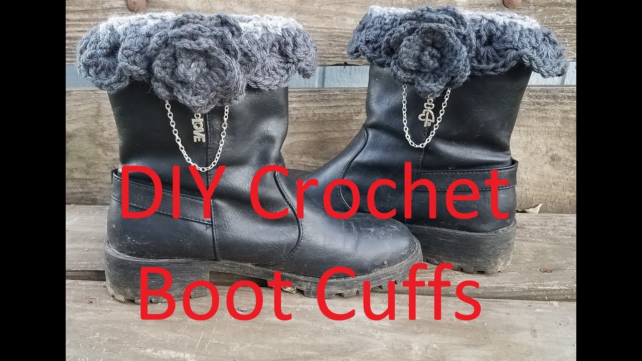 DIY Crochet Boot Cuffs Tutorial - YouTube