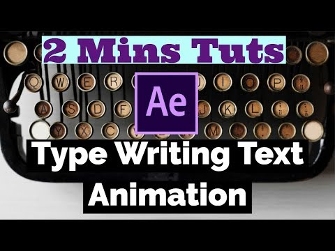 After Effects Tutorial: Type Writing Text Animation - YouTube