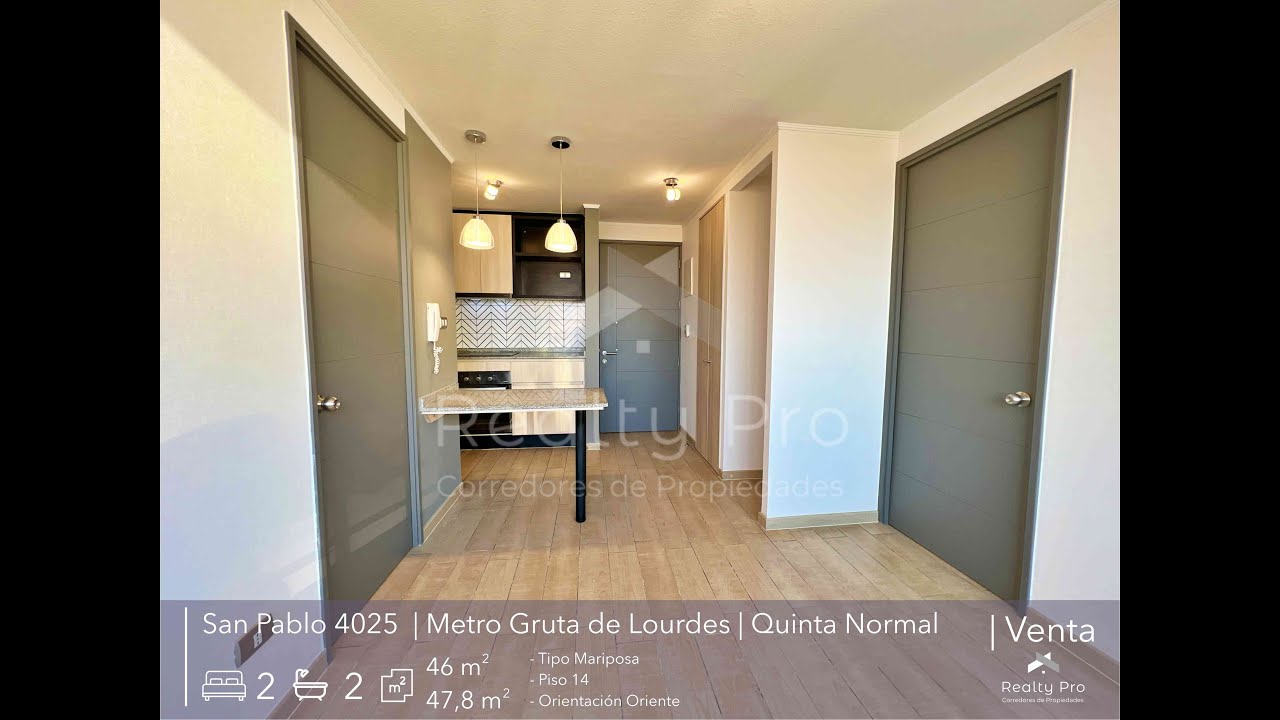Venta: San Pablo 4025 - Metro Gruta de Lourdes - Quinta Normal 2 Dorm 2 Baños Tipo Mariposa Piso ...