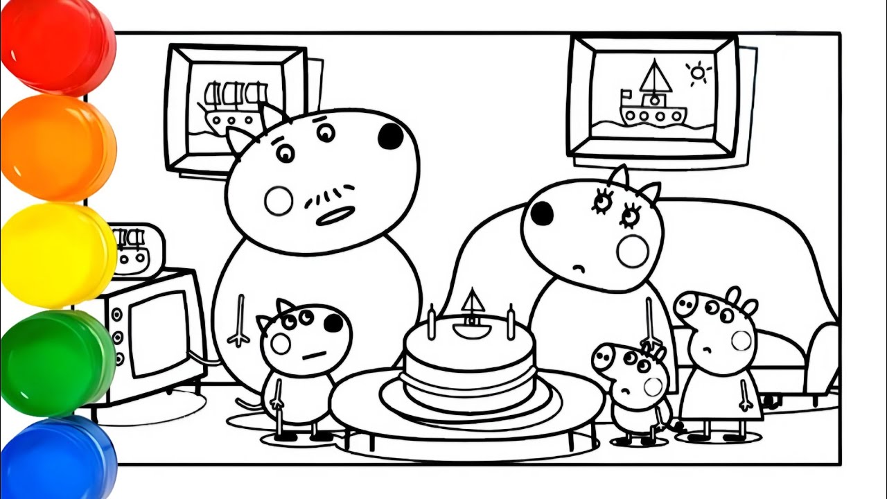 How to Draw Danny Dog Family From Peppa Pig Easy Step by Step, Peppa ...