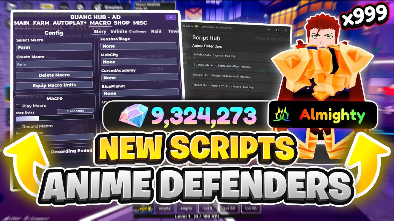 [DUPE] Anime Defenders Script HACK 2024 | Macro + Auto PLAY INF GEMS ...