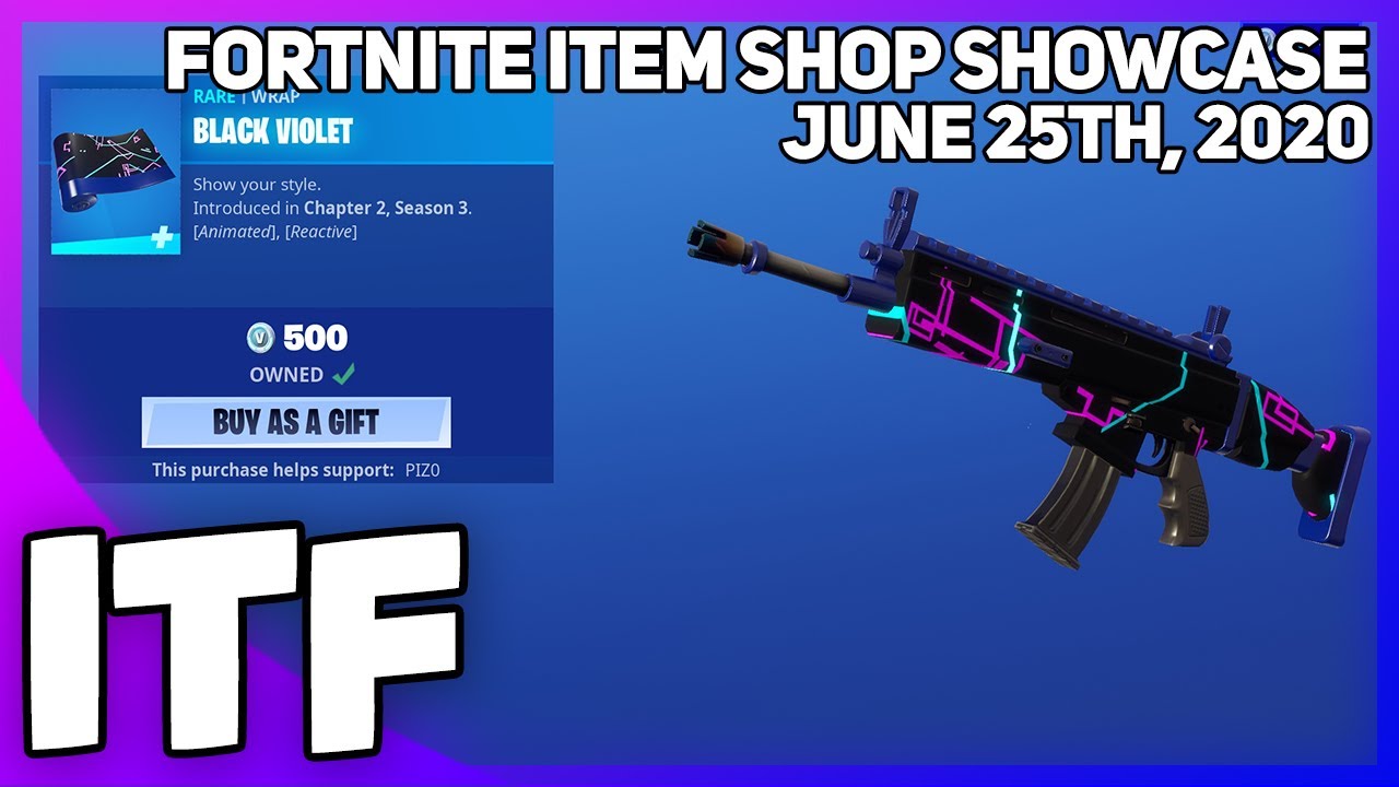 Fortnite Item Shop *NEW* BLACK VIOLET WRAP + MORE! [June 25th, 2020 ...