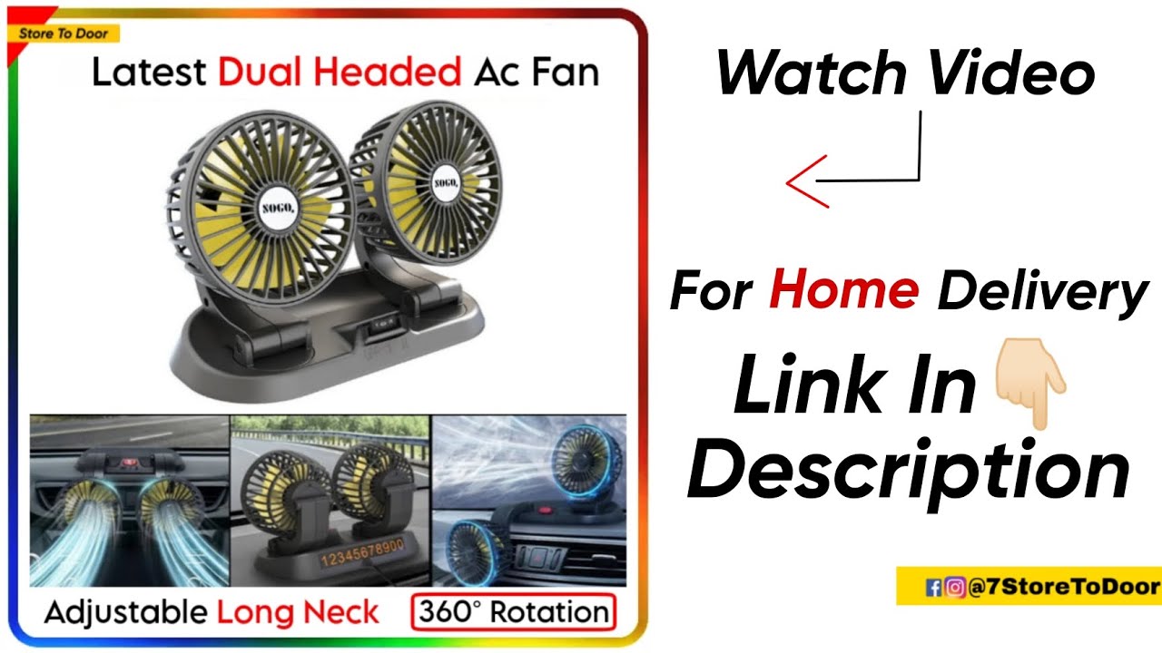 Long Neck Sogo Ac Fan 12V (Cigarette lighter Plug) - YouTube