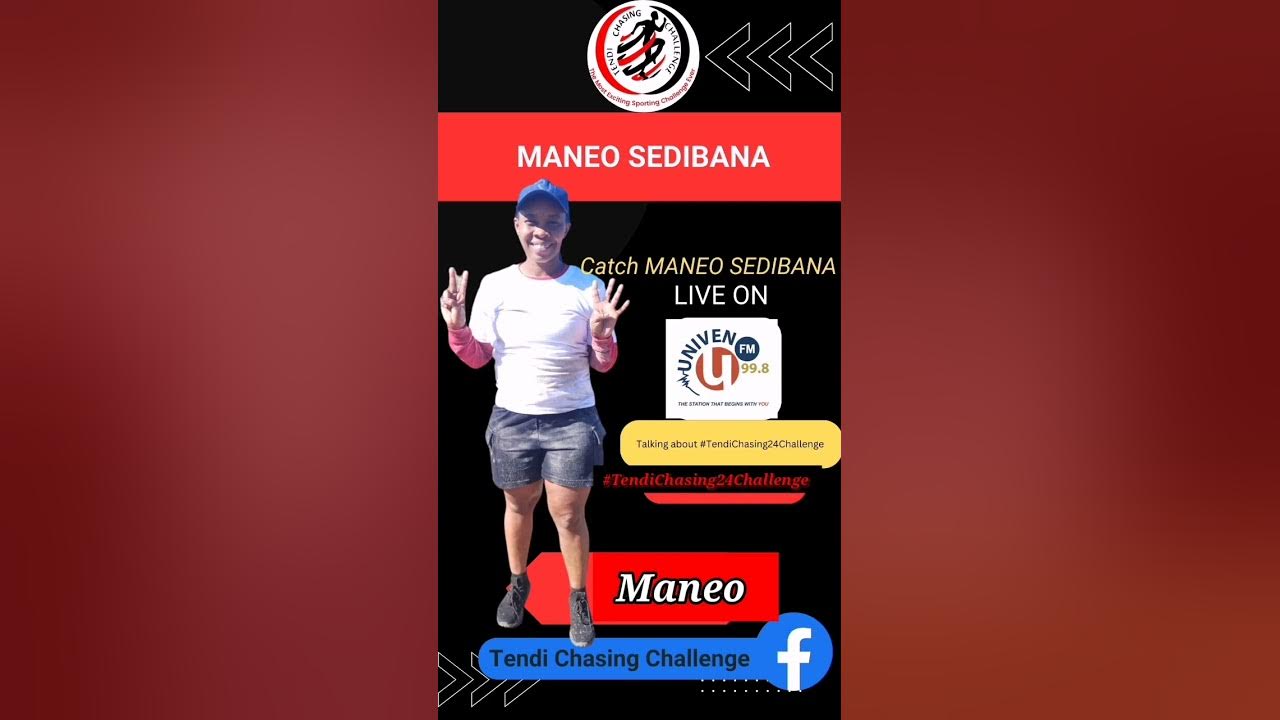 Check out a fantastic interview of MANEO SEDIBANA discussing #TendiChasing24Challenge on UNIVEN ...
