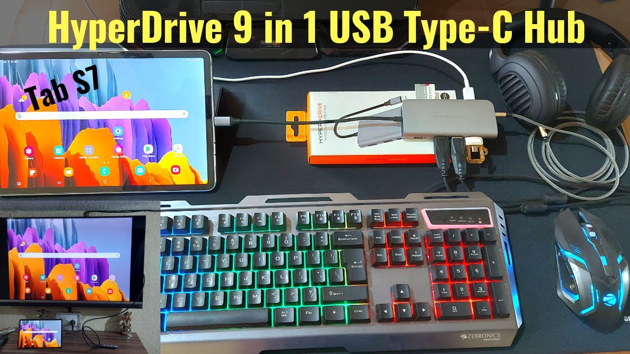 HyperDrive 9 in 1 USB Type C Hub - Best Accessories for Samsung Tab S7 ...