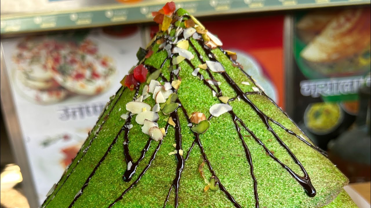 Best South Indian Food | Garden Dosa | Green Dosa Indian Street Food ...