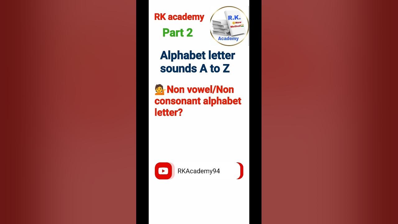 Non vowel/non consonant alphabet letter? SSC basic and advanced English ...
