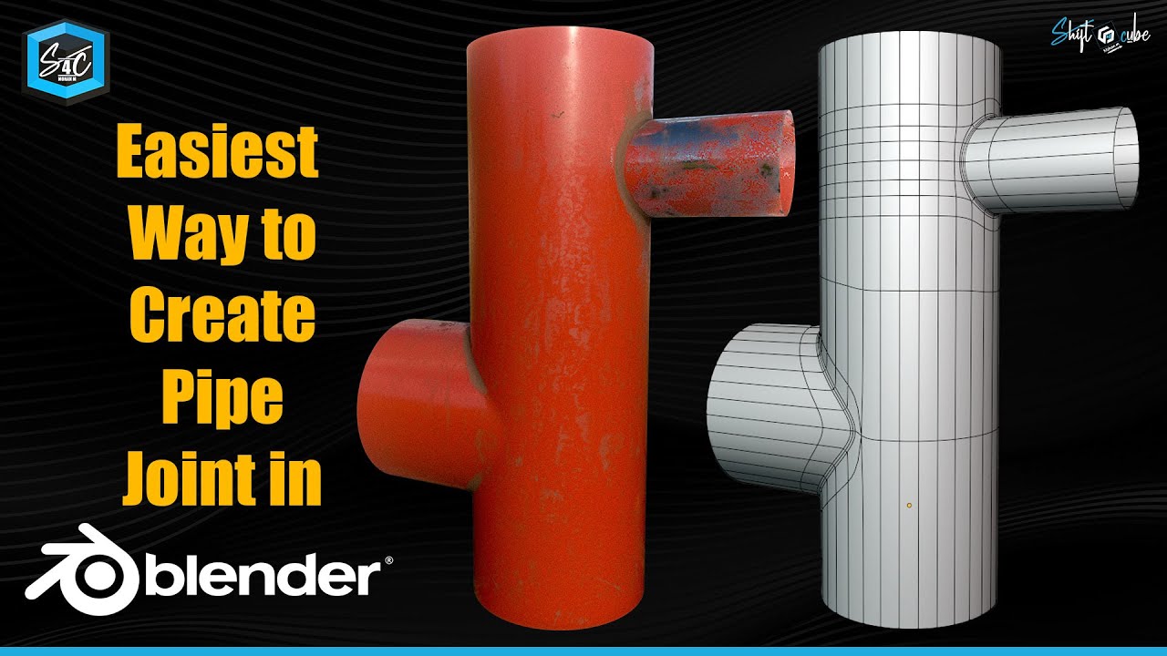 Easiest Way To Make Joint Pipes In Blender Tutorial Modelling Practice Shift 4 Cube Youtube