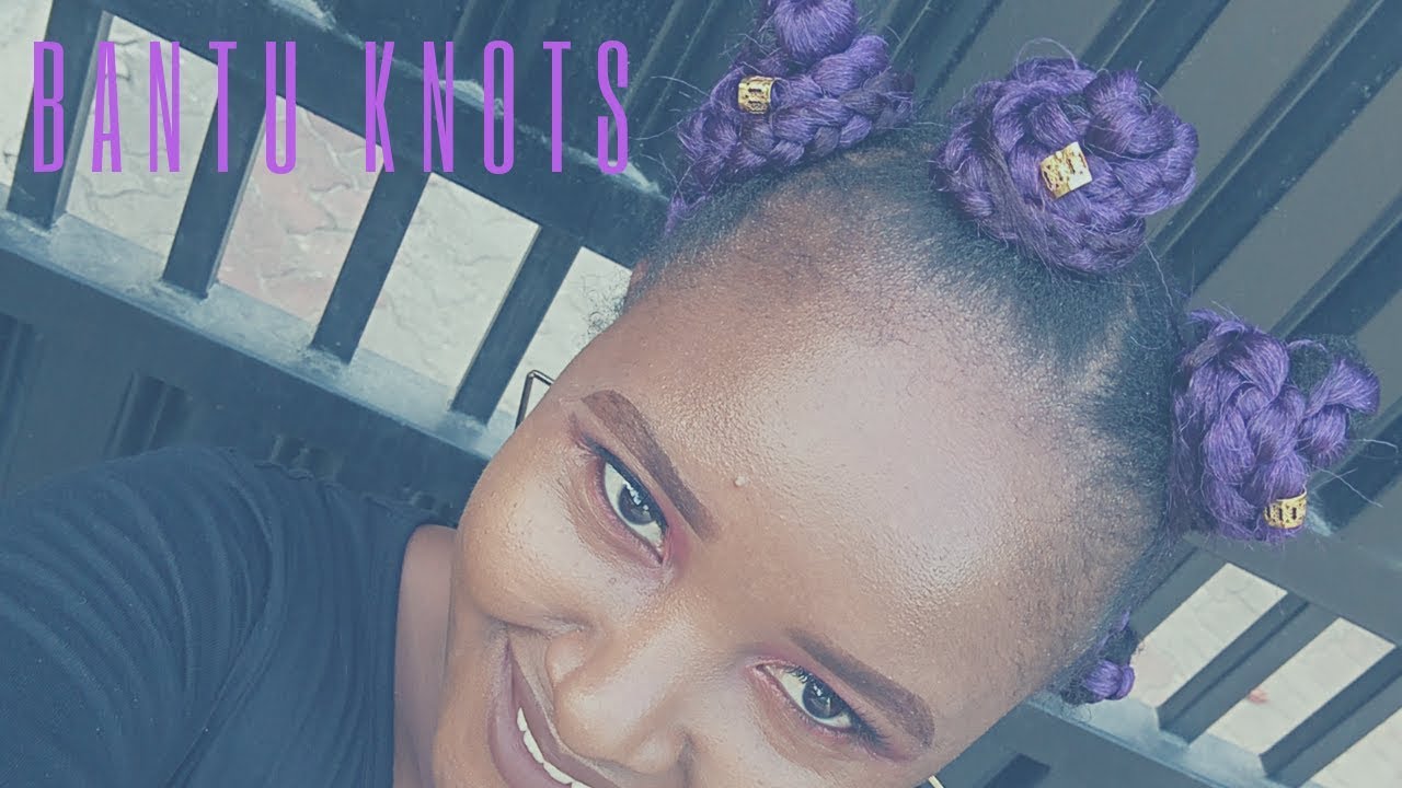 HOW TO| BANTU KNOTS WITH EXTENSIONS ON SHORT NATURAL HAIR|MERCYKYANDO ...