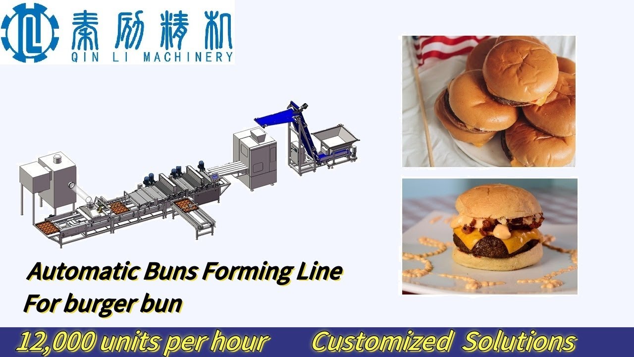 Fully Automatic Burger Buns Forming Line – 12,000pcsh Capacity, Ensure ...
