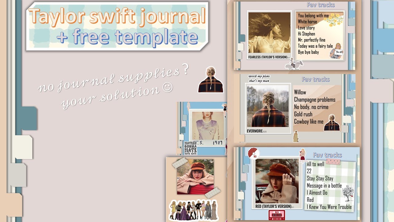 Taylor swift digital journal꒷♡꒷ your journaling dream come true ⩊ - YouTube