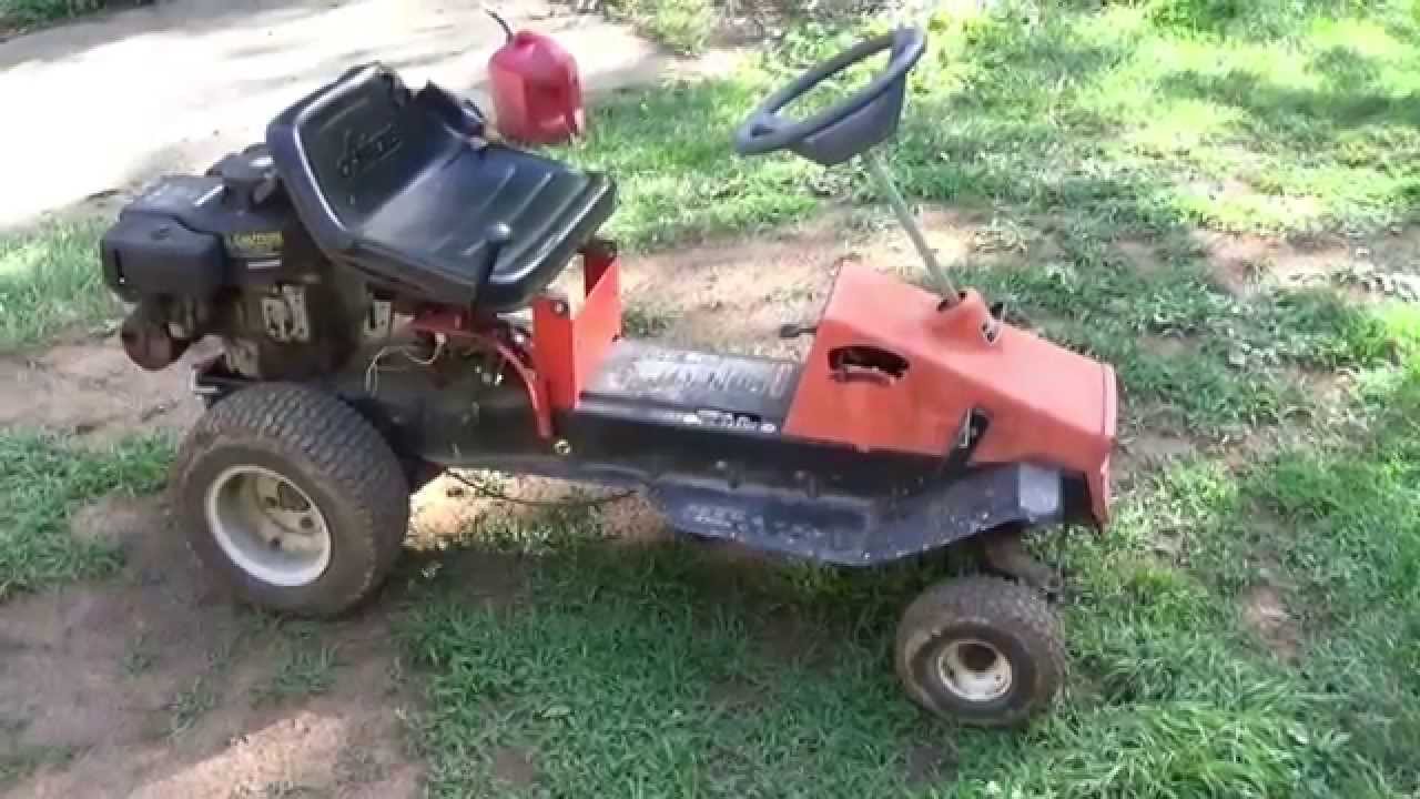 testing out the racing mower - YouTube