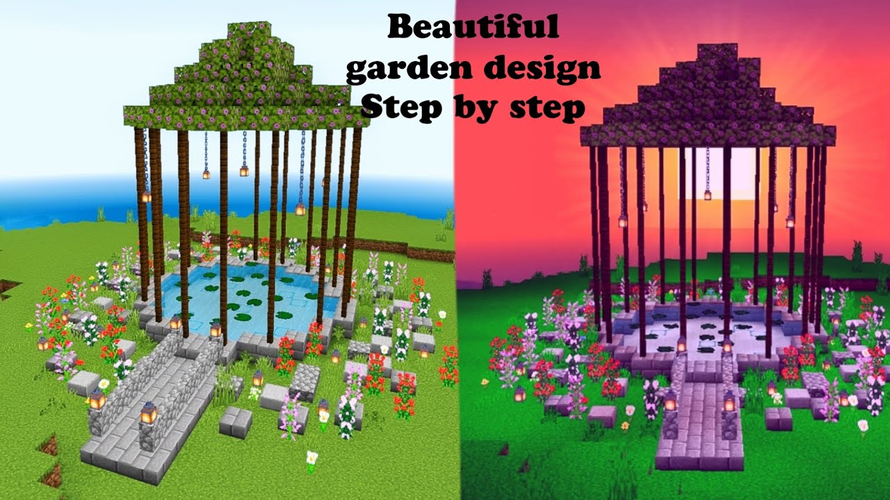 Beautiful outdoor decor ideas for minecraft - YouTube