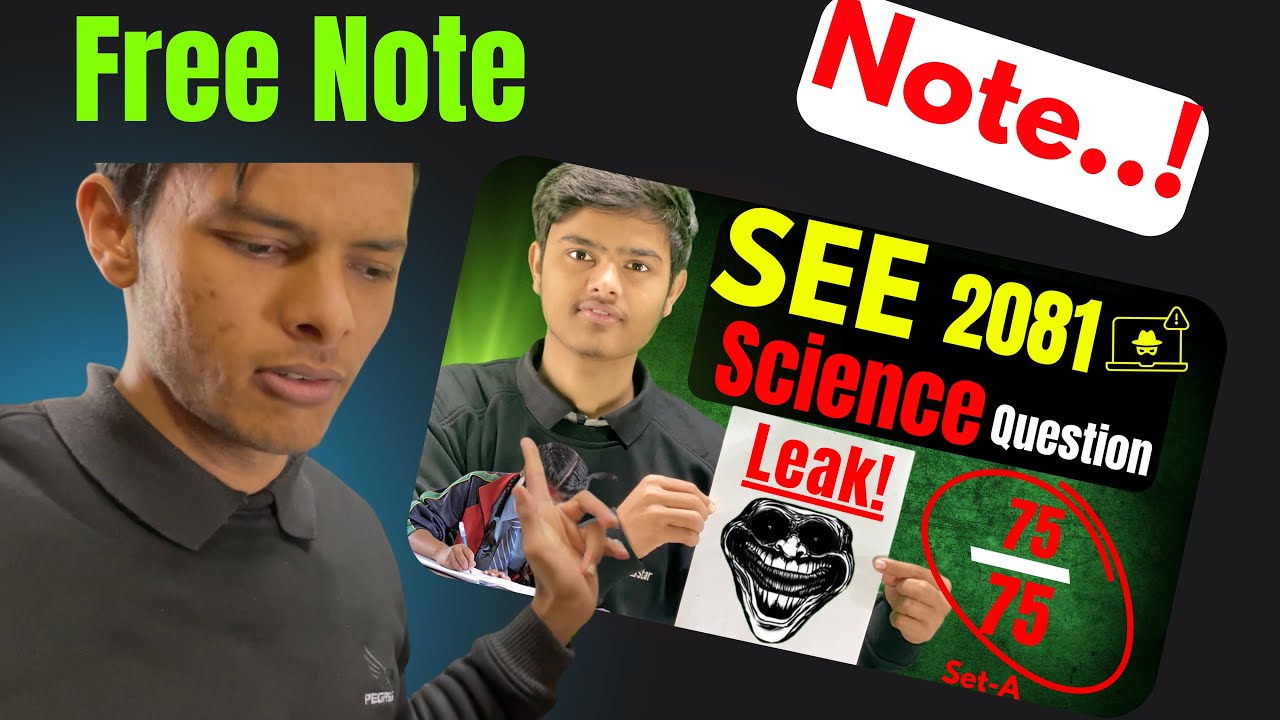 SEE 2081 Science Question Paper leak Notes ….! | SEE 2081 - YouTube