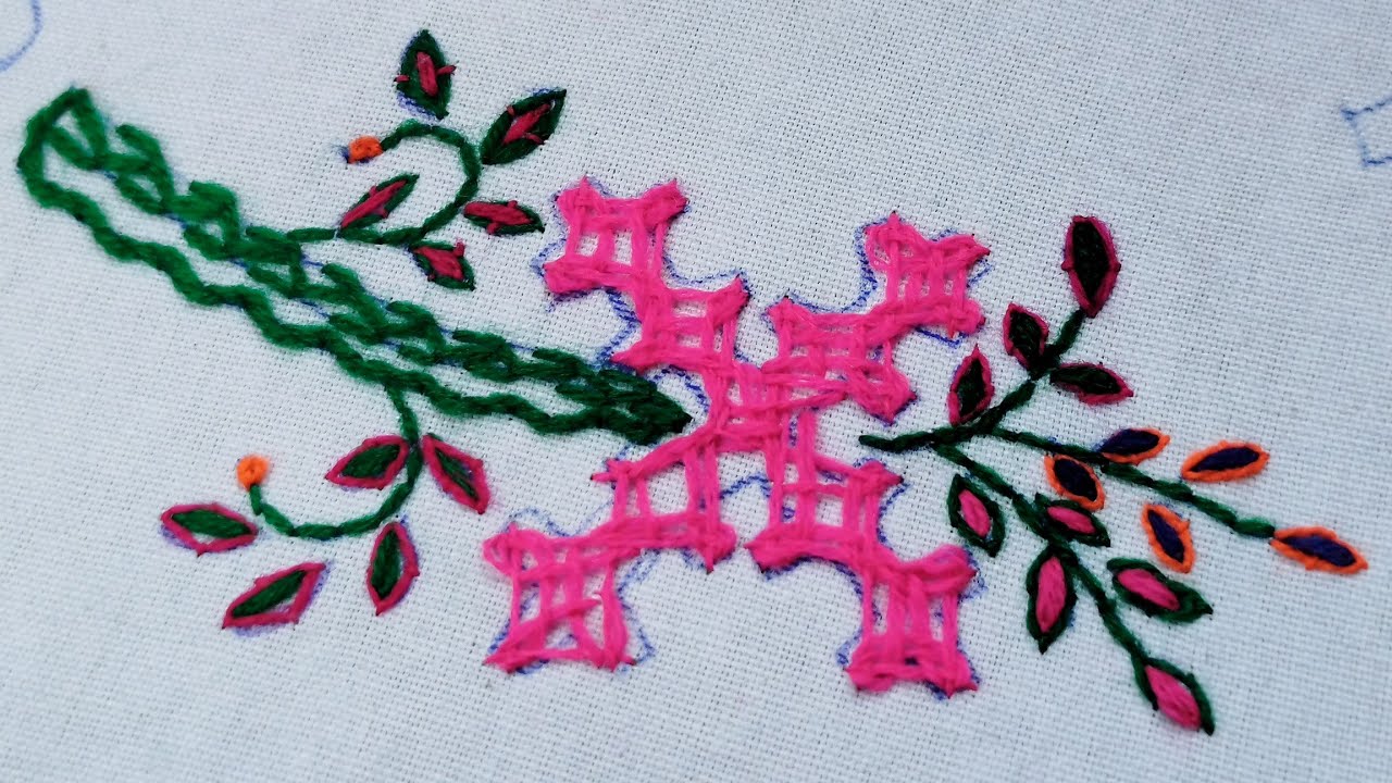 Traditional Hand Embroidery | Chan Flower Design for Dresses | Timeless ...