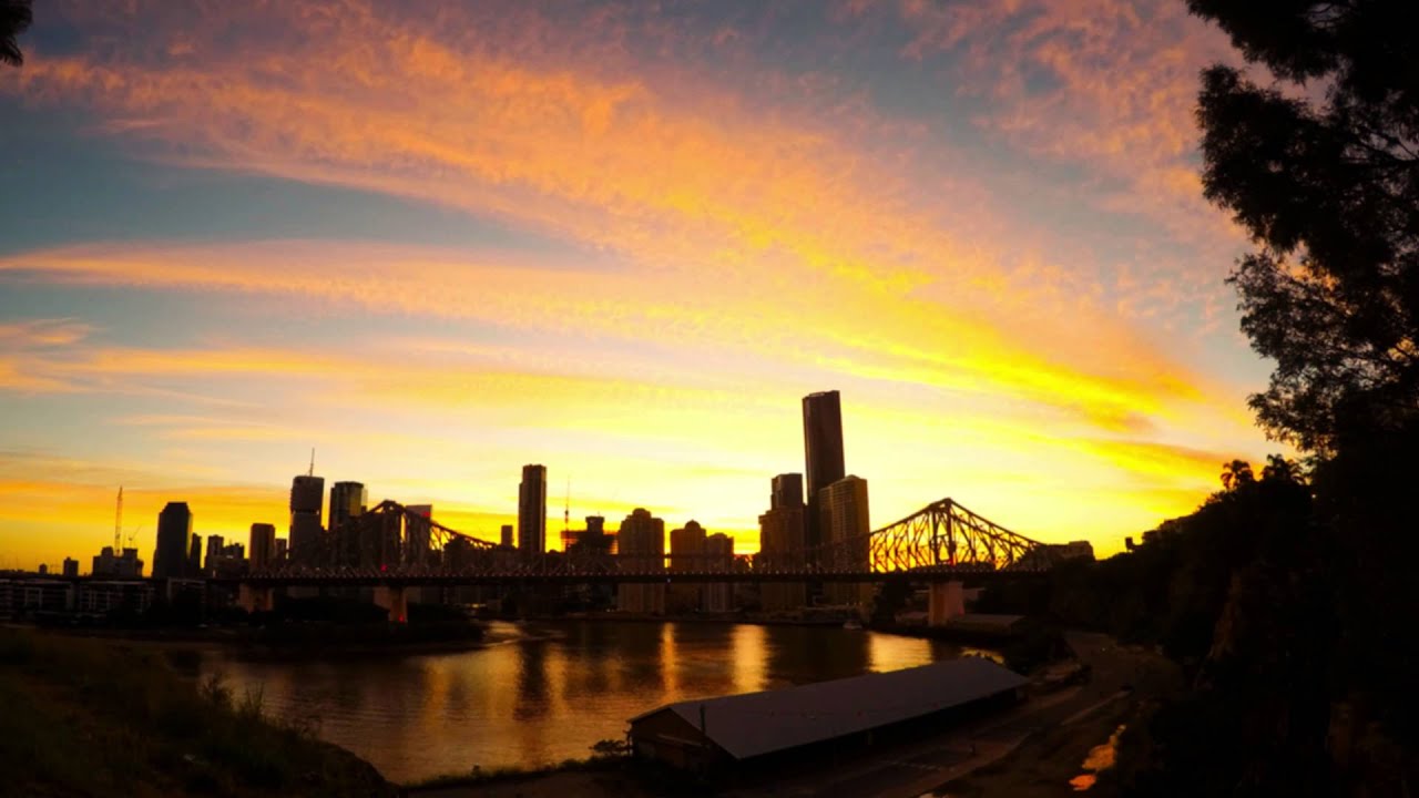 Brisbane sunset - April 7, 2015 - YouTube