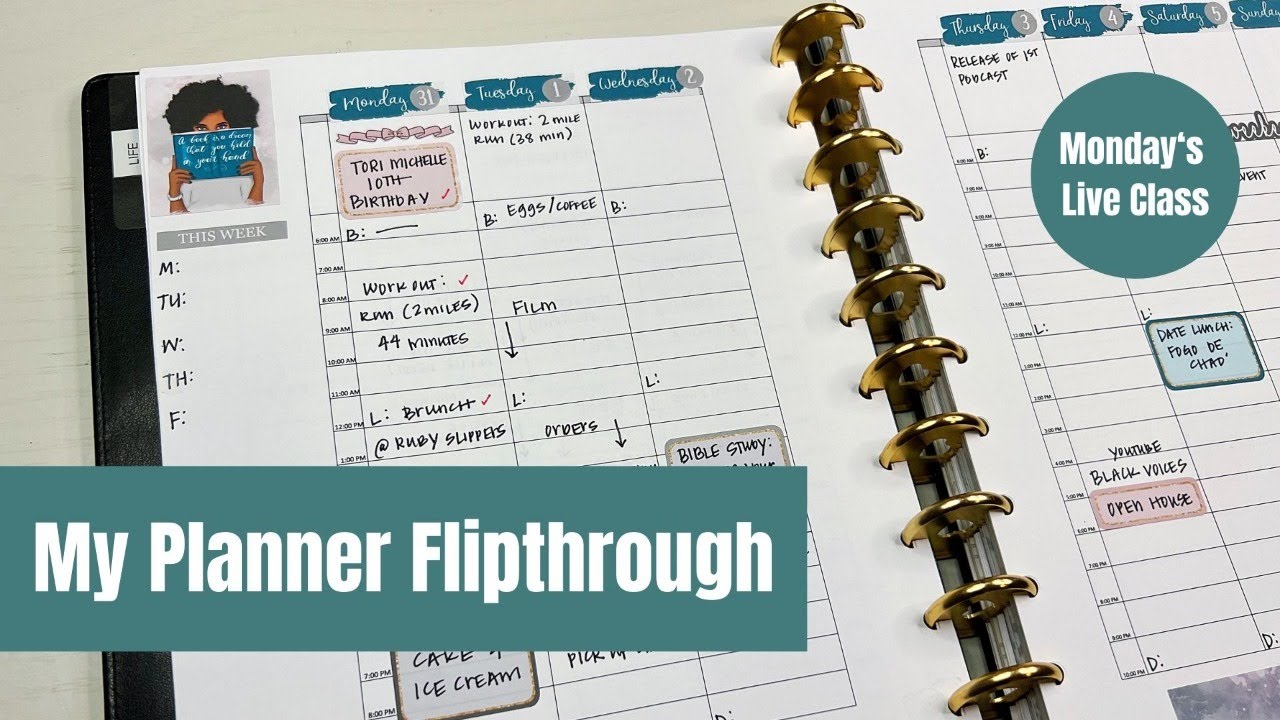 My Planner Flip Through (Live Class) - YouTube