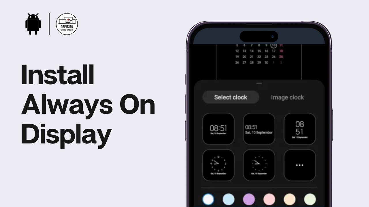 How to Install a Cool 😎 Always On Display Image on Samsung Galaxy - YouTube
