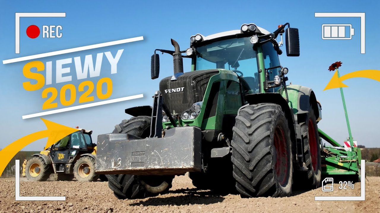 Siewy grochu 2020 z Pompą! Nowy nabytek w akcji! Fendt 819 Vario ...