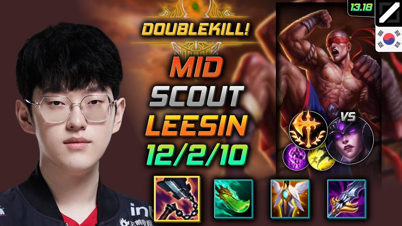 Lee Sin Mid Build Scout Goredrinker Conqueror - LOL KR GrandMaster ...