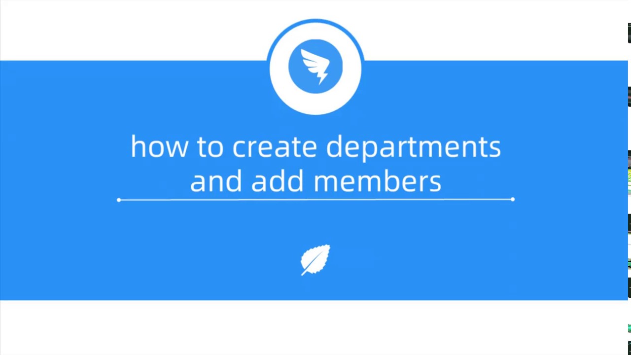 How to create departments and add members - YouTube