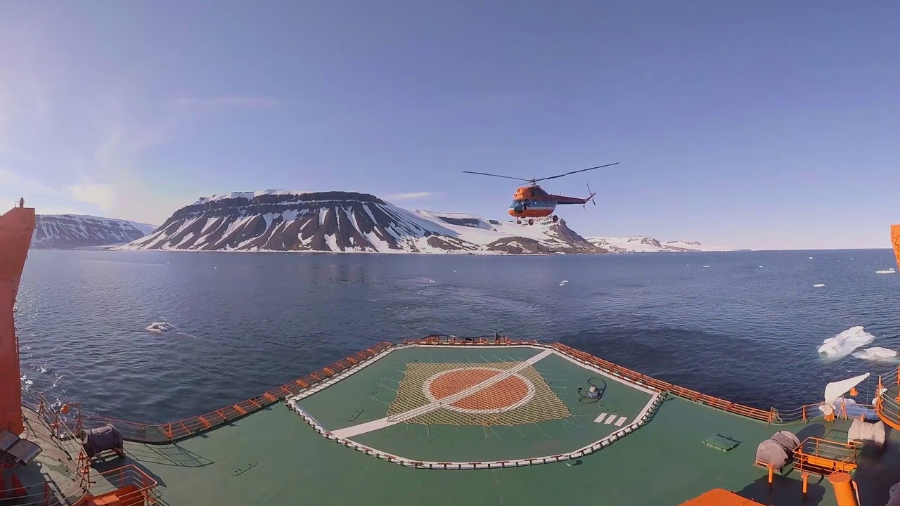 North Pole: Helicopter Ride over the Arctic Ocean (360° VR) - YouTube