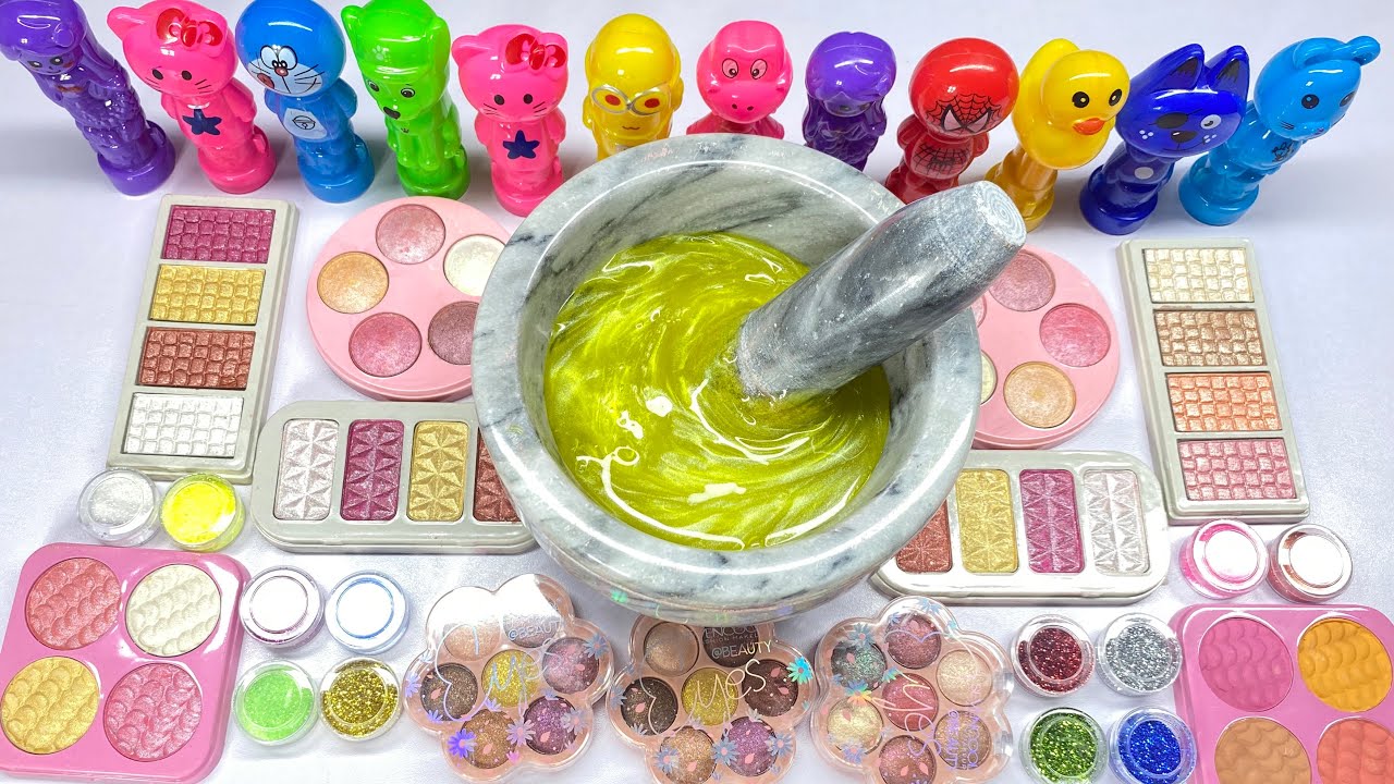 Different colour of animals and make up converte into a beautiful slime ...