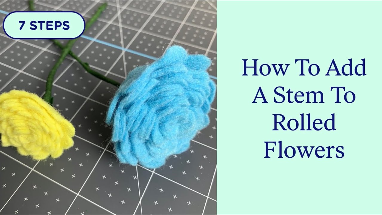 How to Add a Stem to Rolled Flowers - YouTube