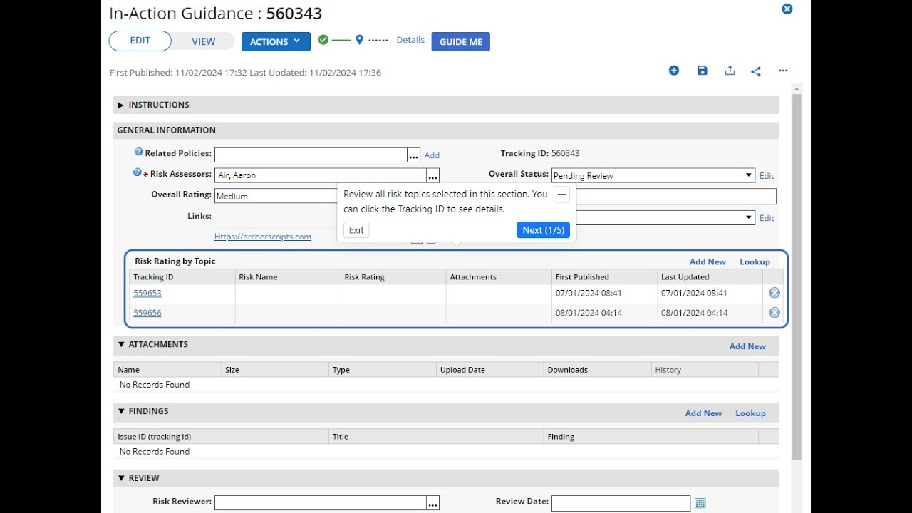 Archer Scripts Guide Me (In-Action Guidance) - YouTube