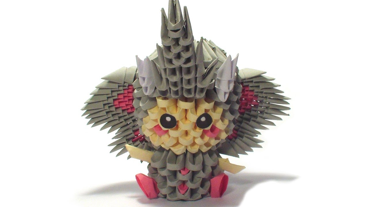 3D origami elephant kid - YouTube