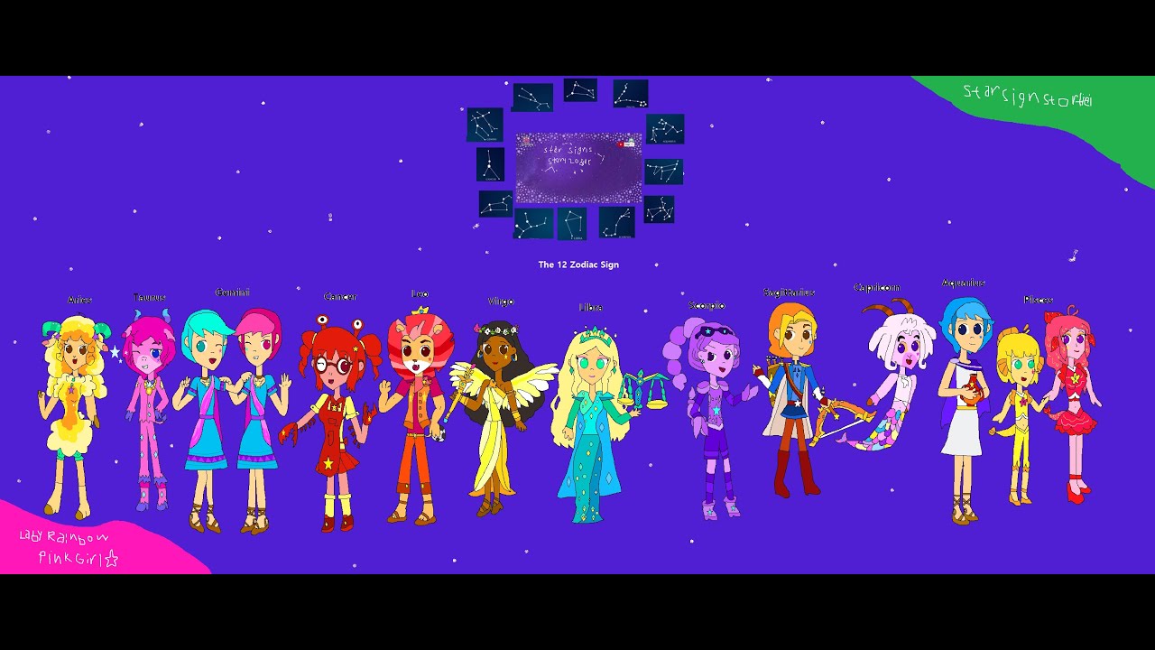 Star signs story The 12 Zodiac Signs Pinkfong ♌ ♍ ♎ ♏ ♐ ♑ ♒ ♓ ♈ ♉ ♊ ♋ ...