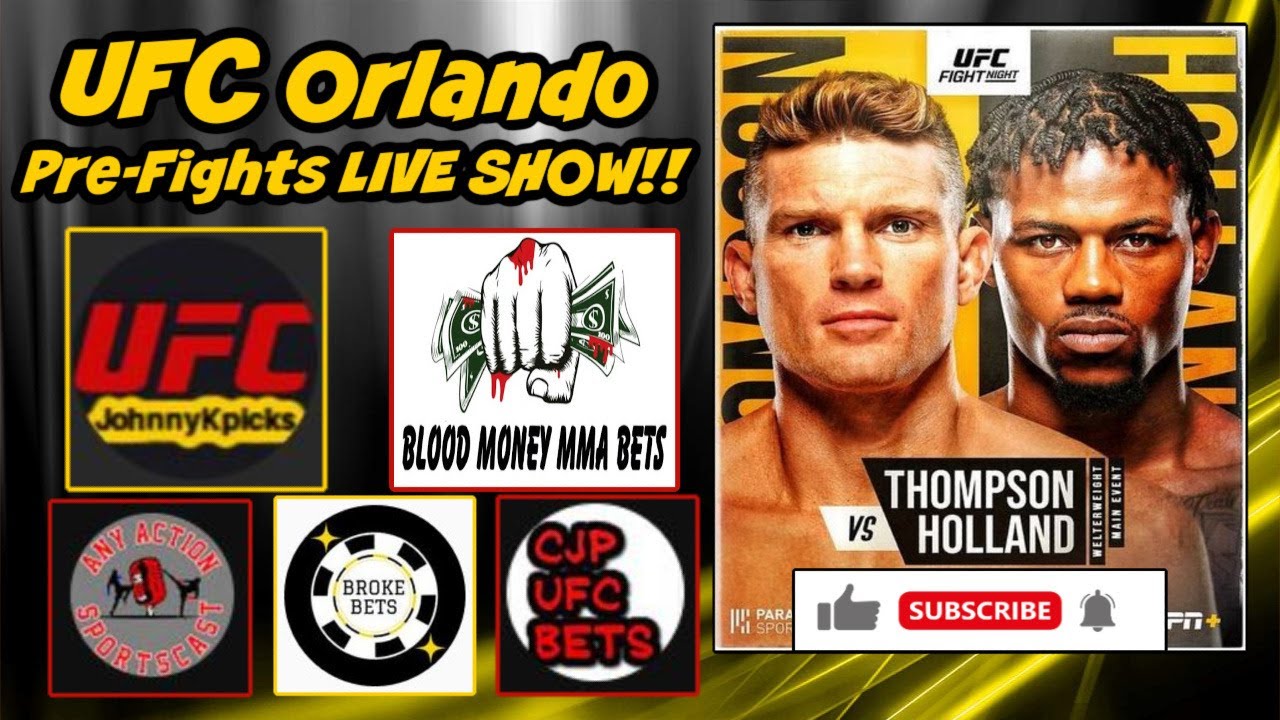 UFC ORLANDO - PRE-FIGHTS LIVE SHOW w/ Blood Money MMA Bets & Special ...