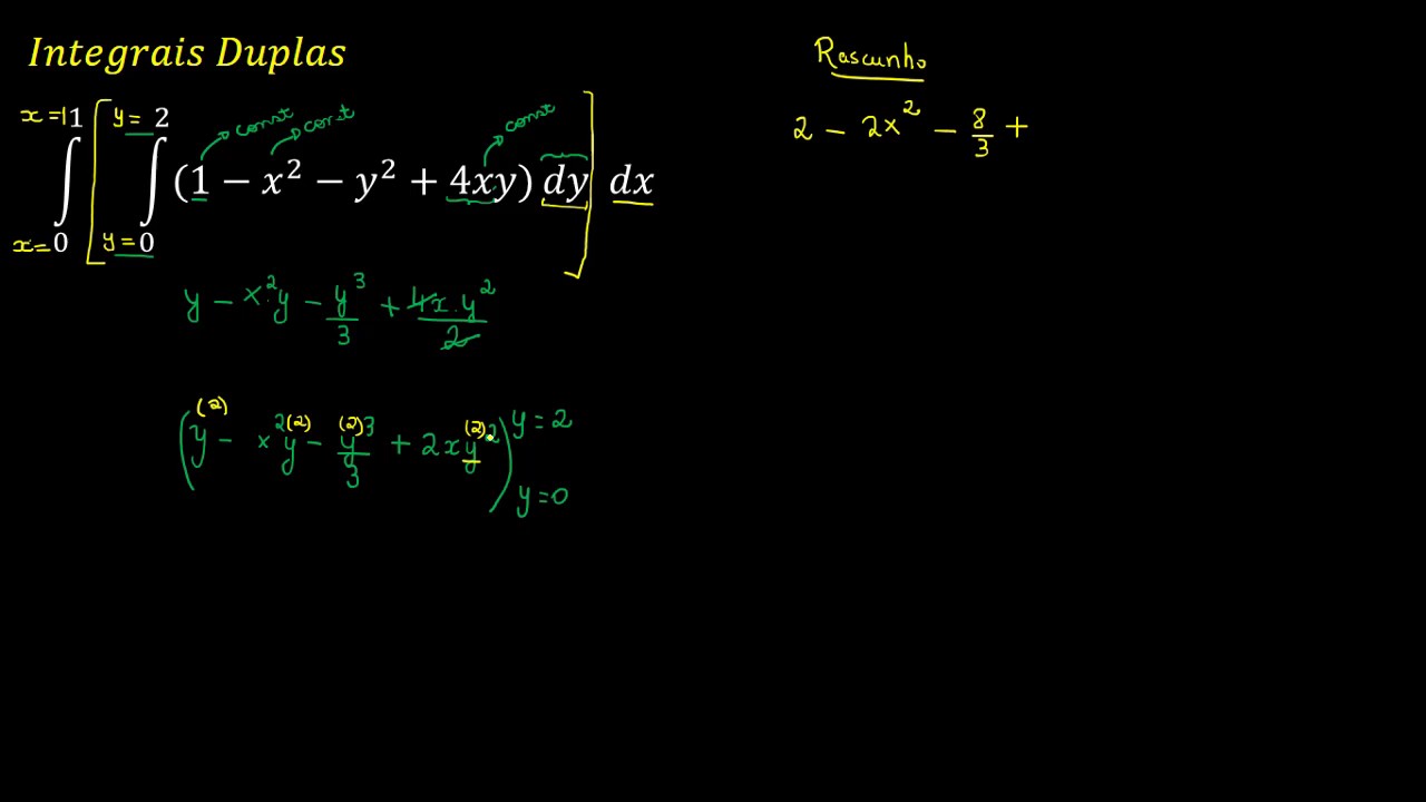 Integrais duplas aula 01 - YouTube